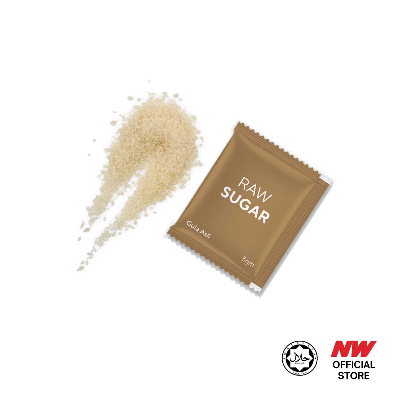 HALAL Raw Sugar Square Sachet 5g (2,000pcs/Carton) | Hotel Amenities ...